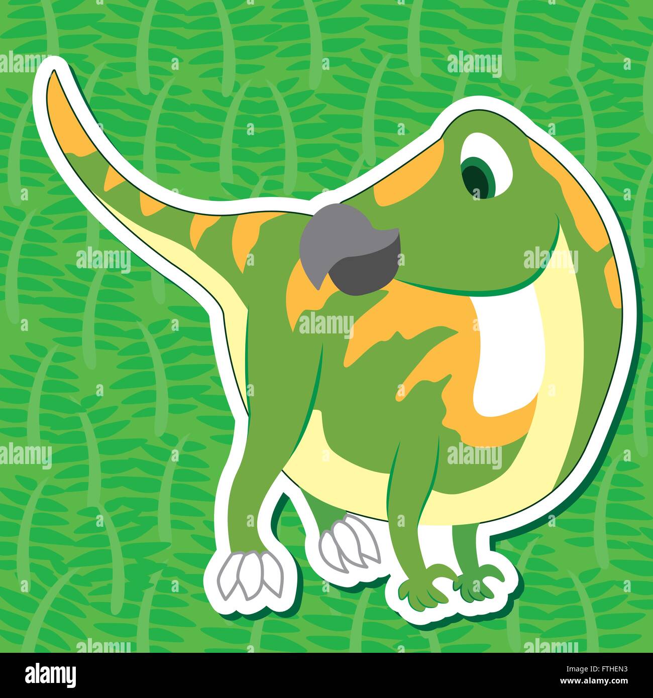 a cute dinosaur sticker with Iguanodon Stock Vector Image & Art - Alamy