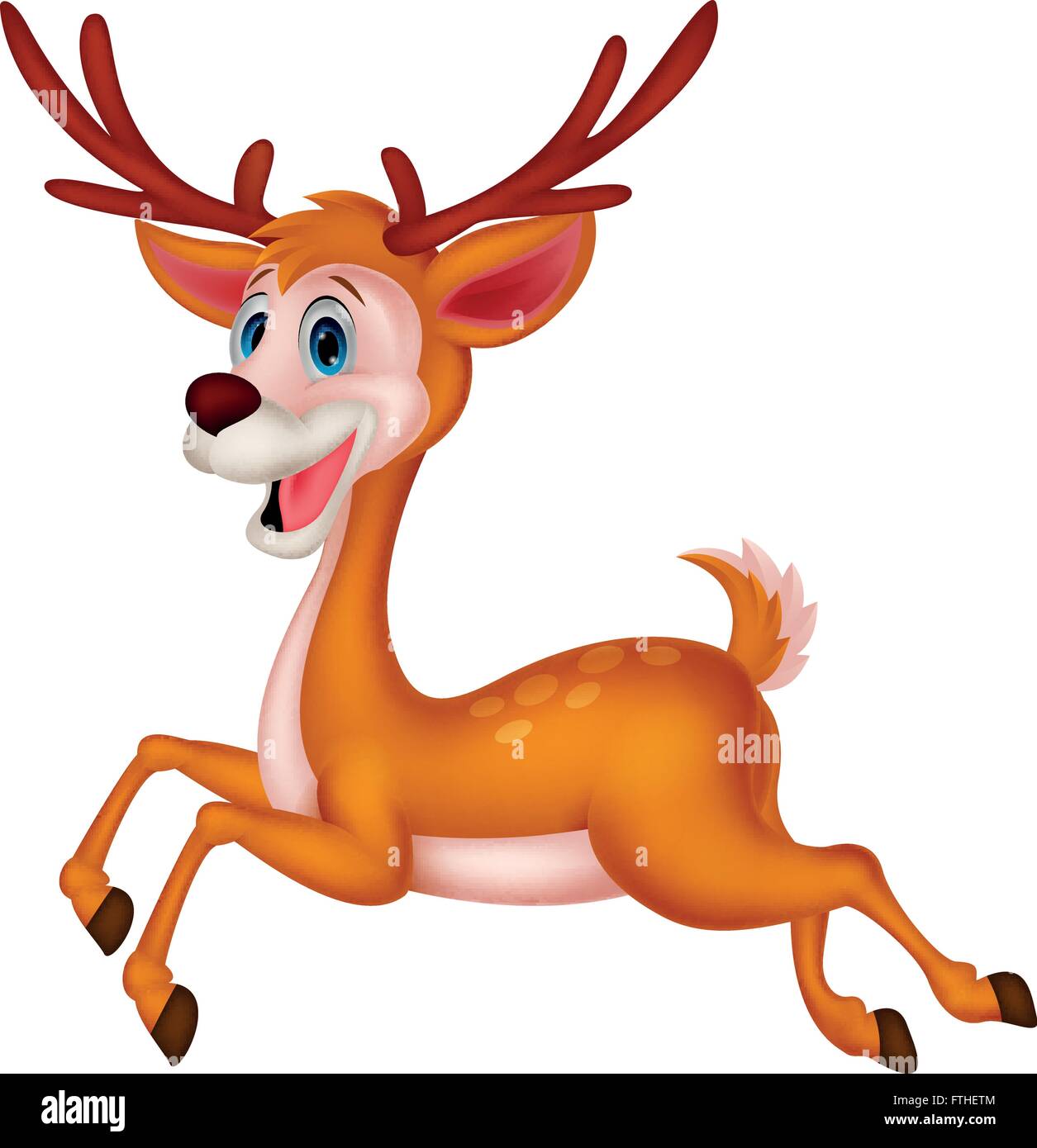Cute deer cartoon running Stock Vector Image & Art - Alamy