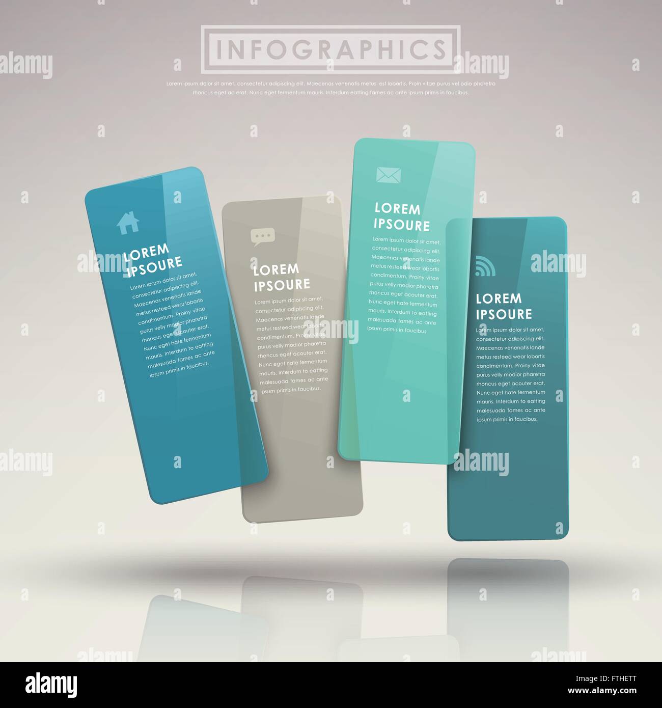 modern abstract translucent bar chart infographic elements Stock Vector ...