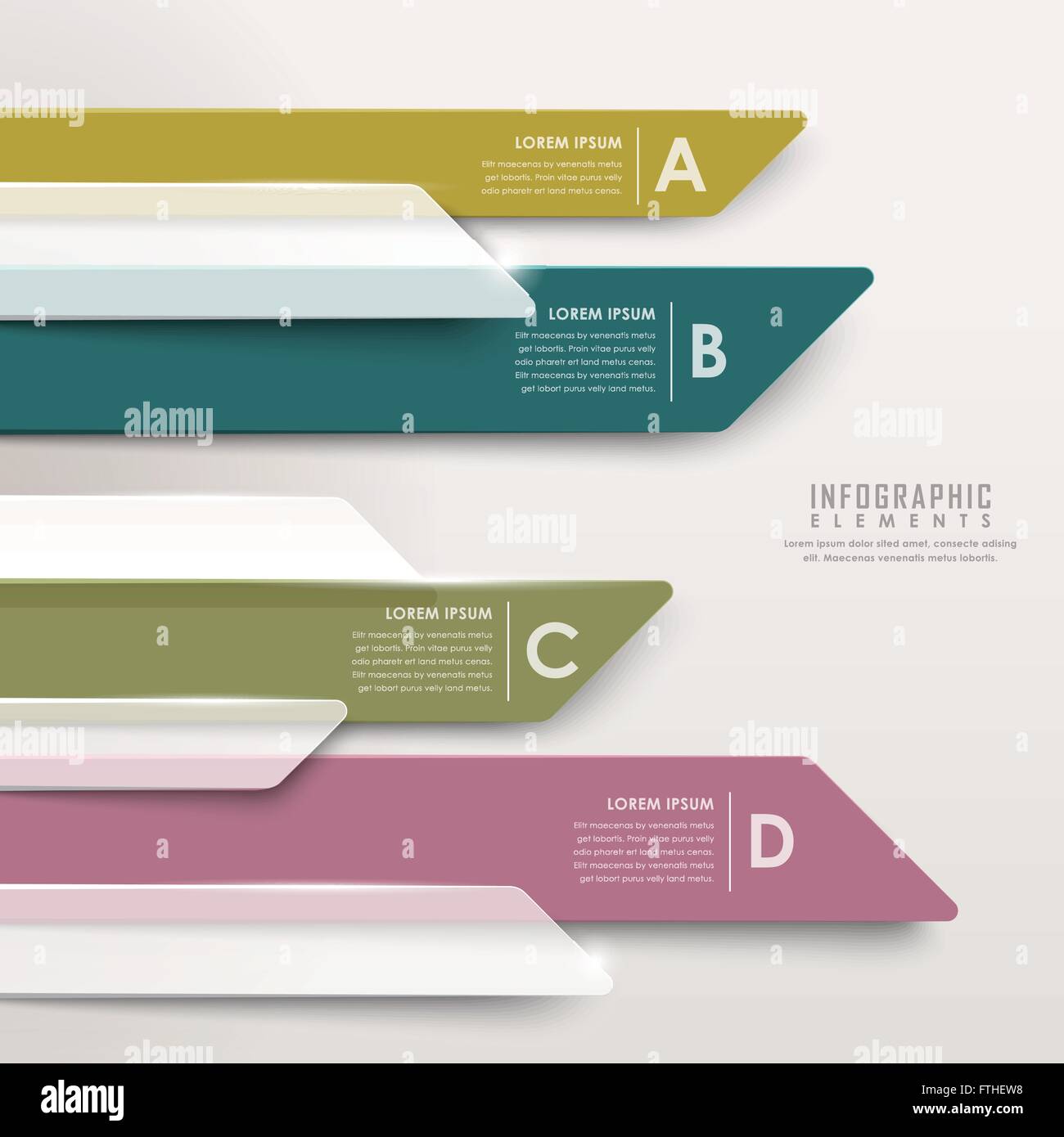 modern abstract translucent arrow bar chart infographic elements Stock ...