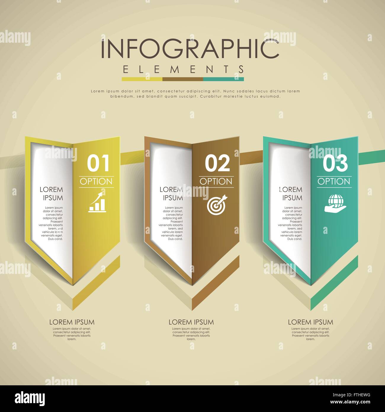 colorful arrow options design infographic elements template Stock ...
