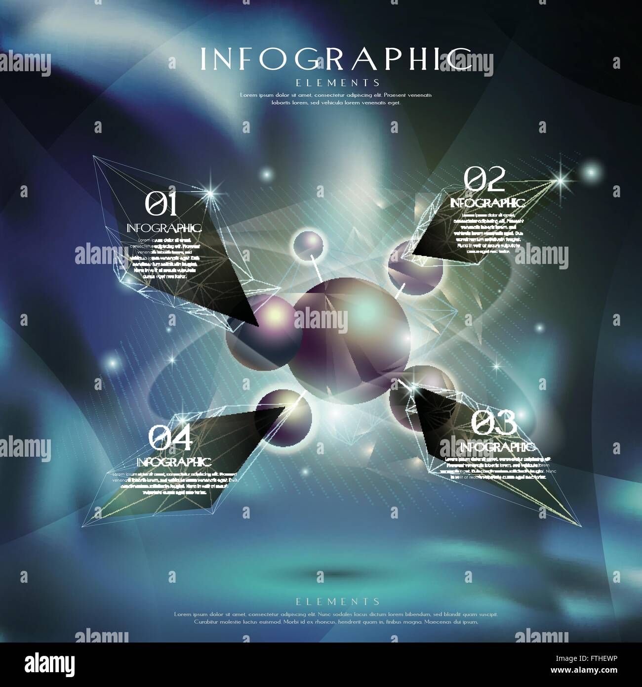hi tech metal ball infographic elements template Stock Vector Image ...