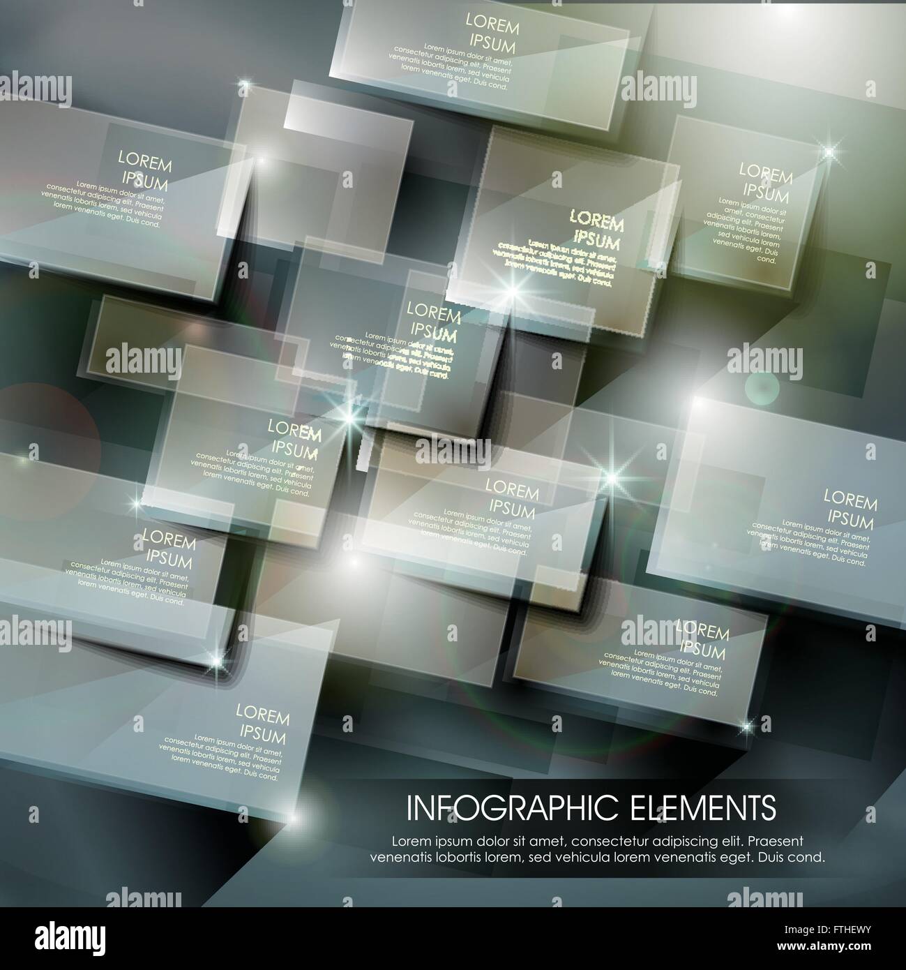 modern hi tech glossy glass plate infographic elements template Stock ...