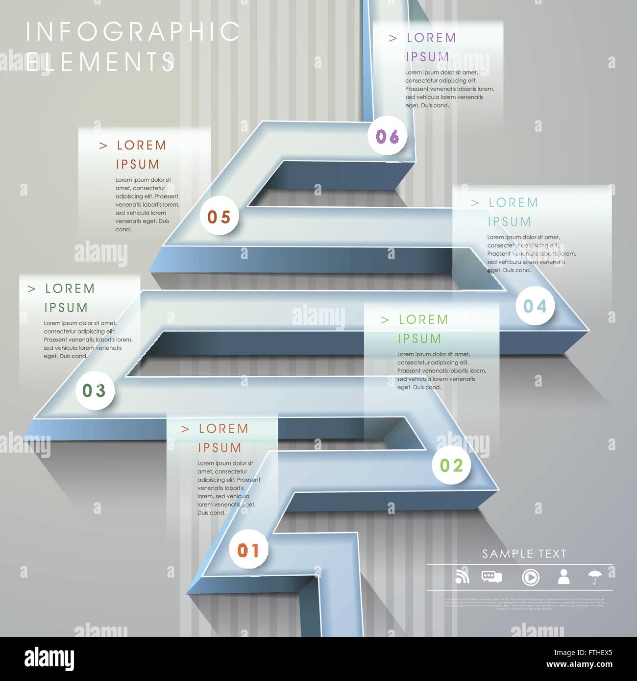 modern maze style 3d bar chart infographic elements Stock Vector Image ...