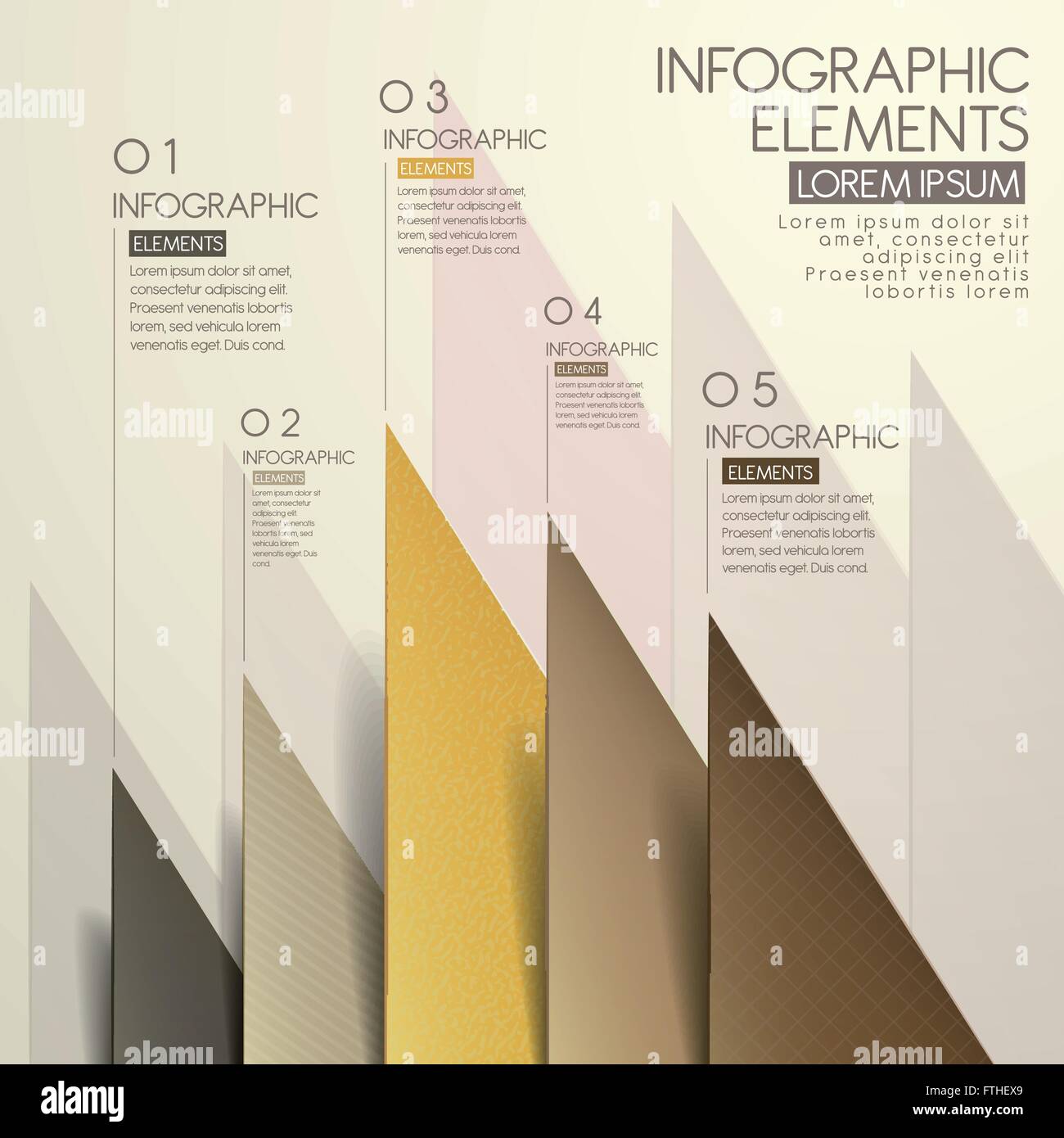 modern paper cut triangle infographic elements template Stock Vector ...