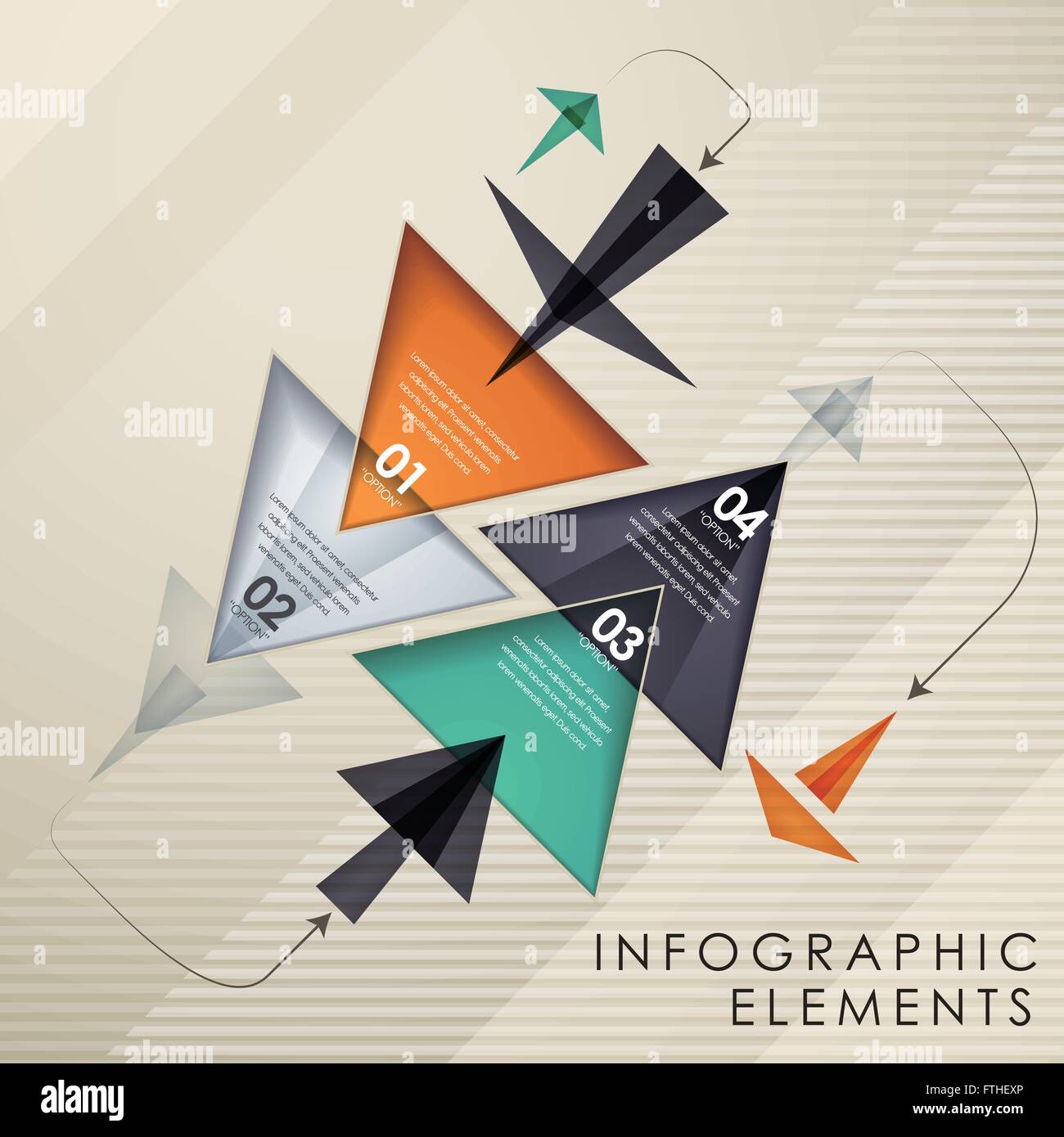colorful modern triangle shape infographic elements template Stock ...