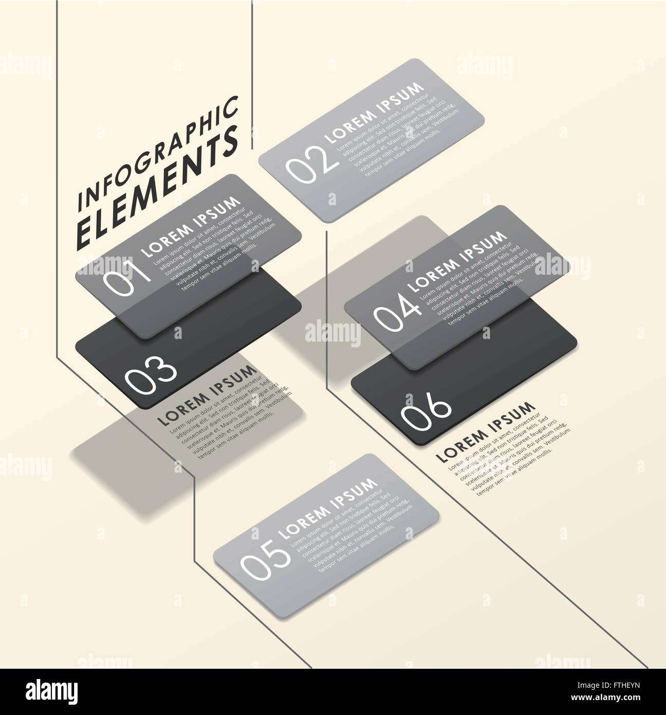 modern abstract translucent tag infographic elements template Stock ...