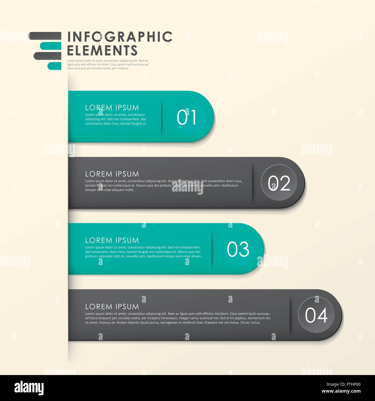 modern paper texture bookmark infographic elements template Stock ...