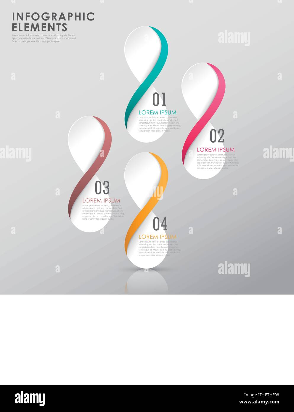 modern colorful infinity symbol infographic elements template Stock ...