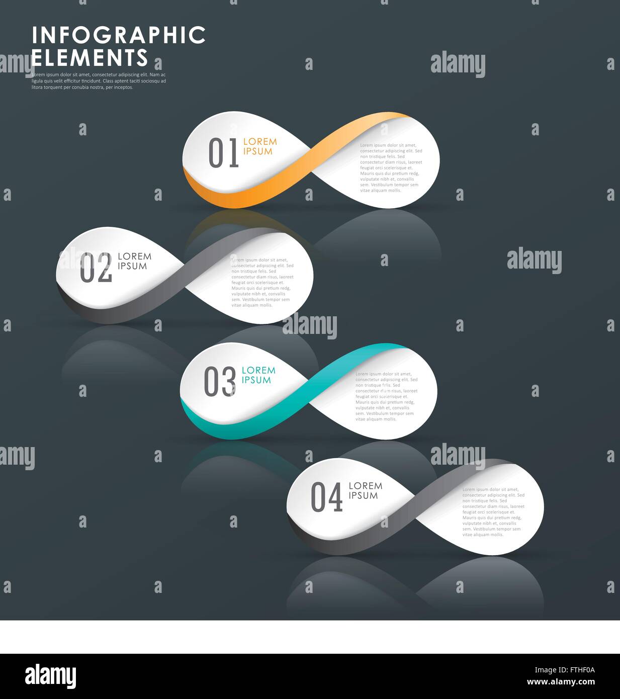 modern colorful infinity symbol infographic elements template Stock ...