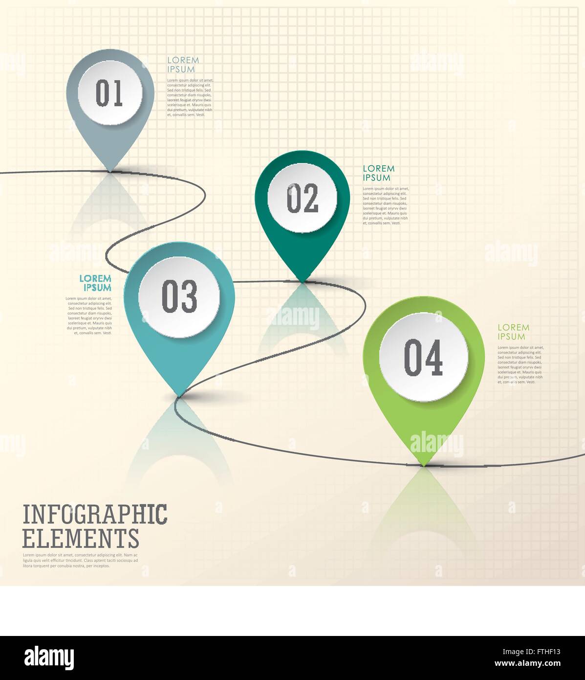 abstract modern paper location mark infographic elements template Stock ...