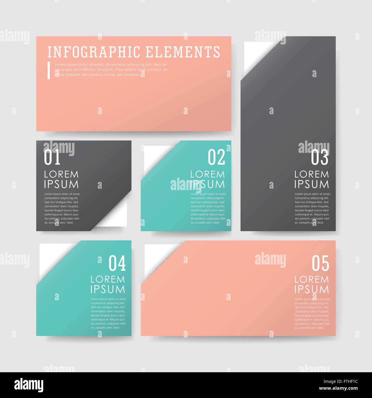colorful abstract tag infographic elements set template Stock Vector ...