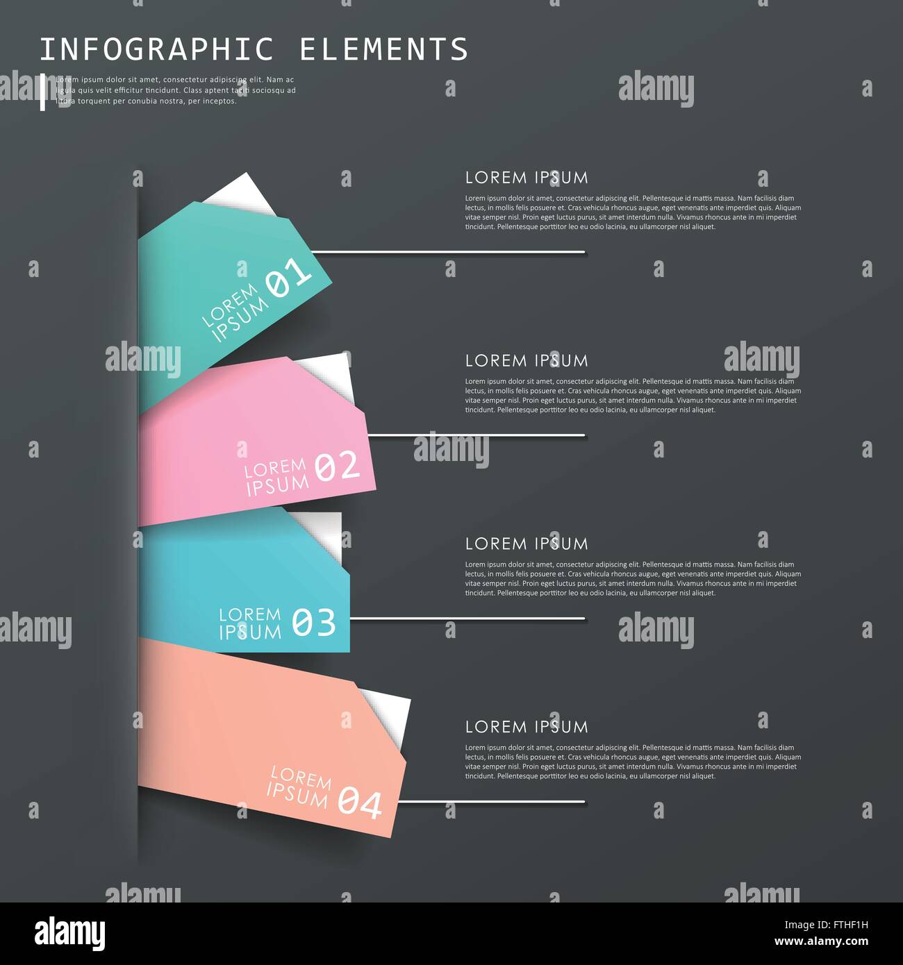 colorful abstract tag infographic elements set template Stock Vector ...
