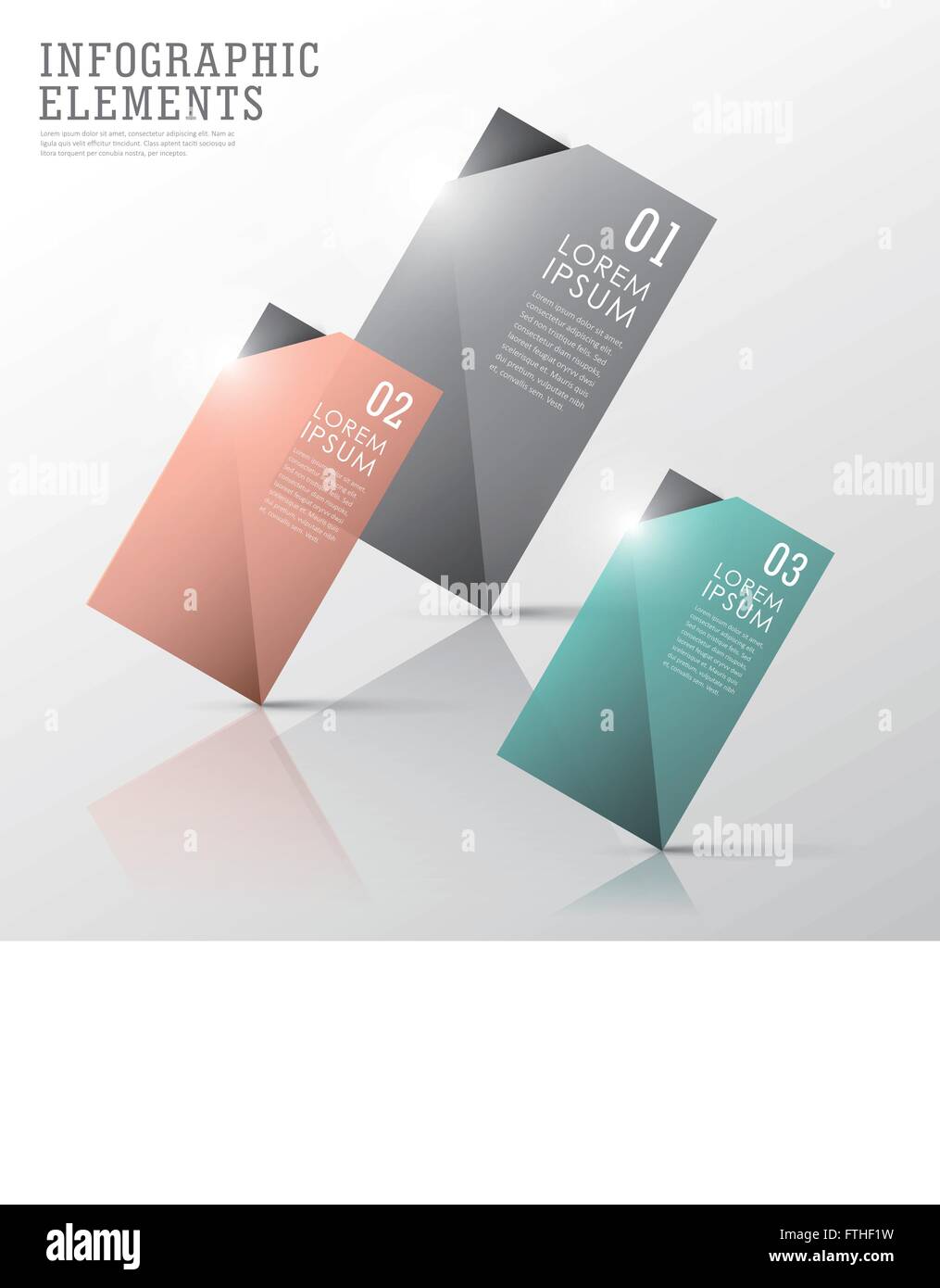 colorful translucent tag infographic elements set template Stock Vector ...