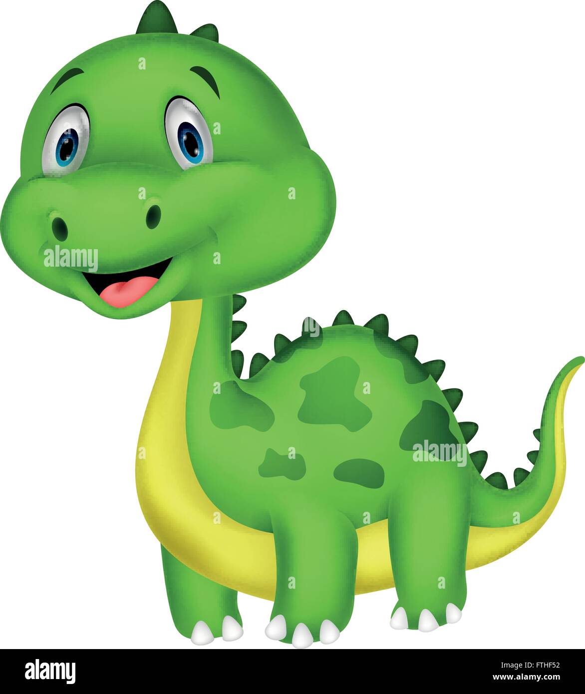 Cute green dinosaur cartoon Stock Vector Image & Art - Alamy