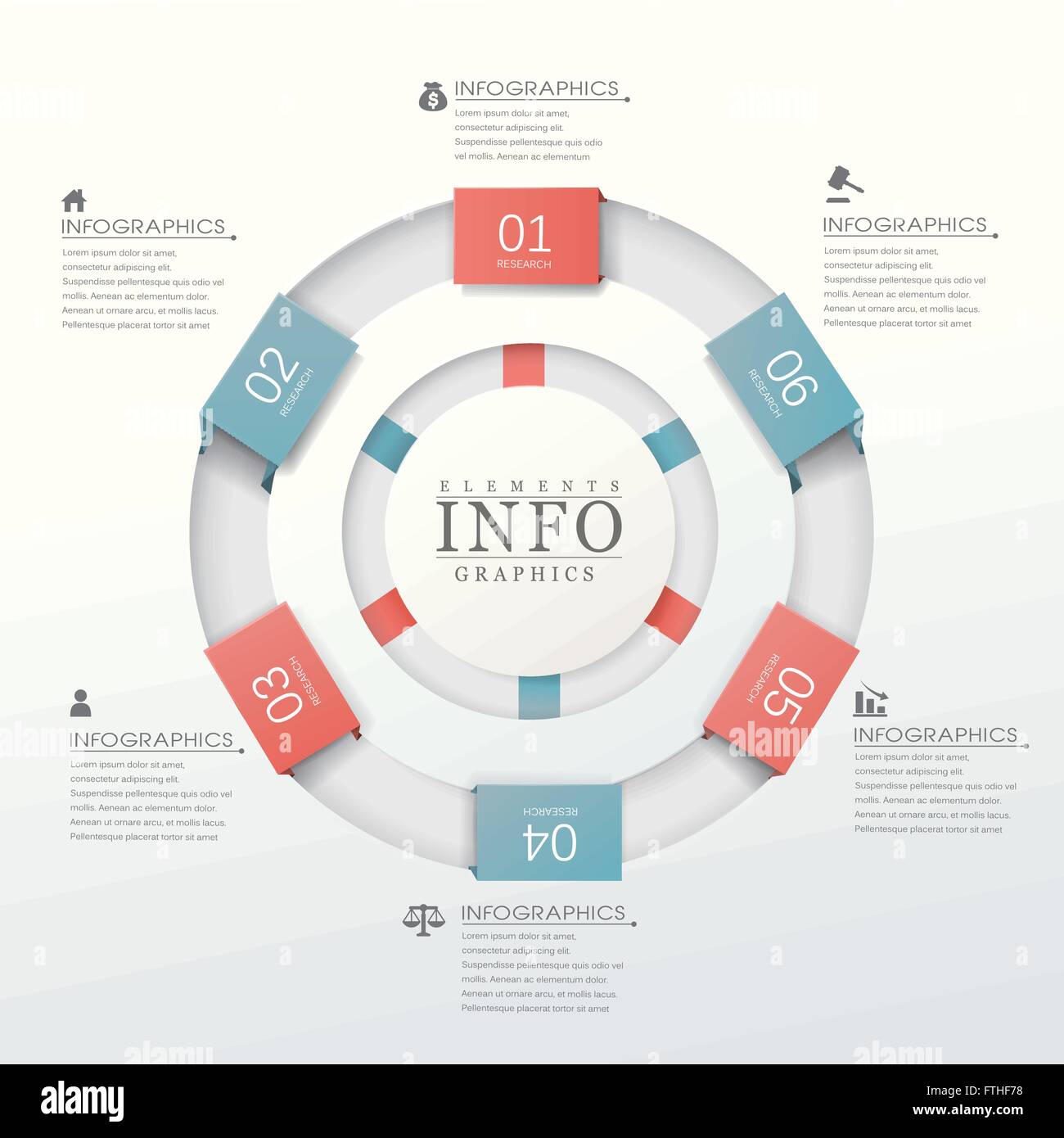 modern realistic pie chart infographic elements template Stock Vector ...