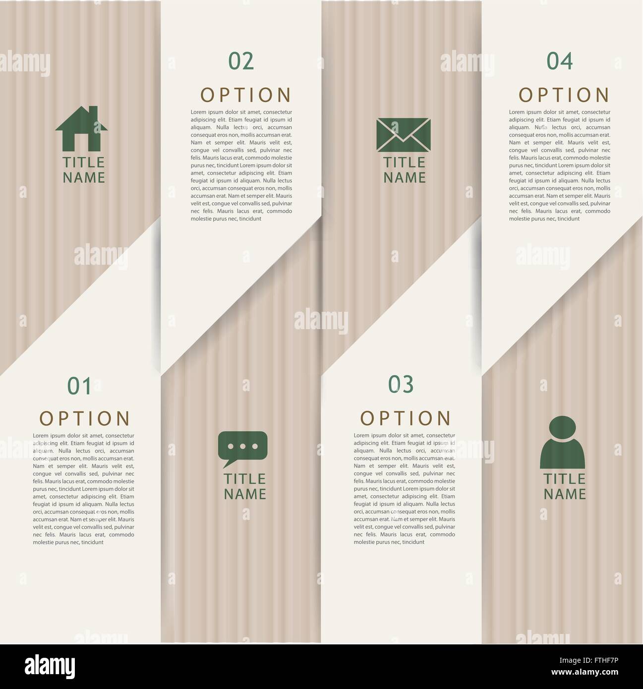 modern paper folding concept infographic elements template Stock Vector ...