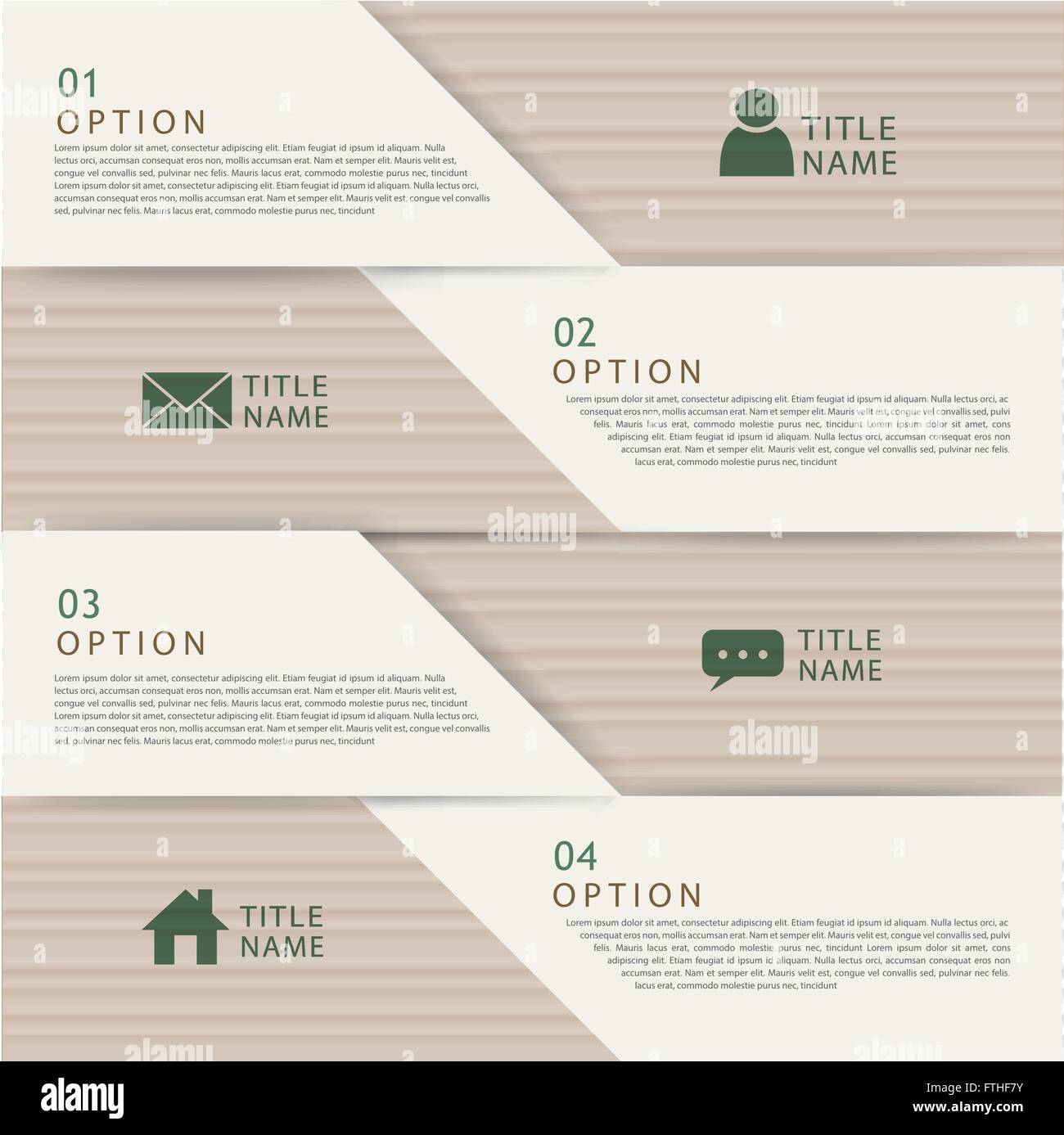 modern paper folding concept infographic elements template Stock Vector ...
