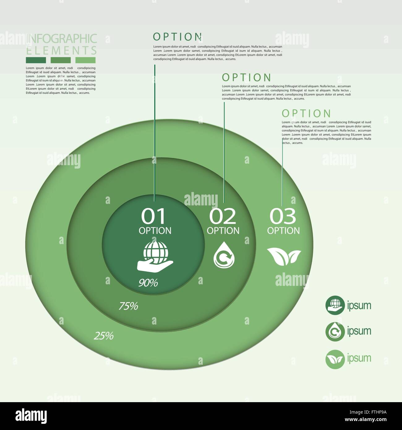 modern eco concept pie chart infographic elements template Stock Vector ...