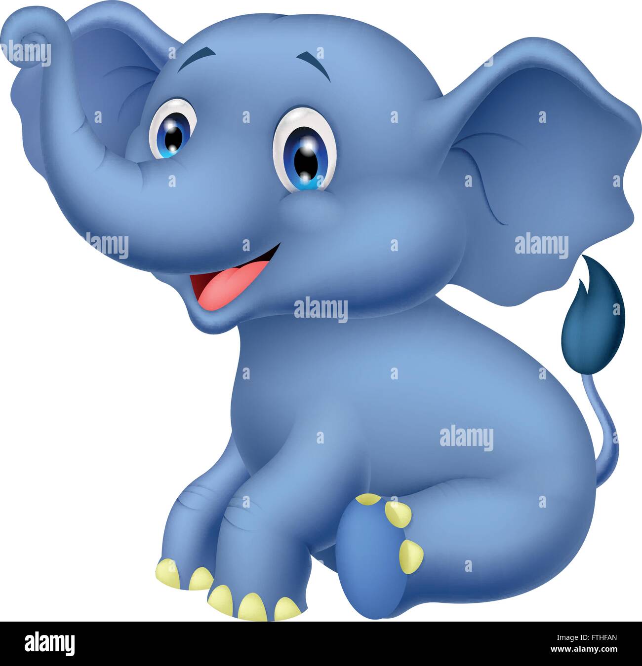 Cute baby elephant sitting Stock Vector Image & Art - Alamy