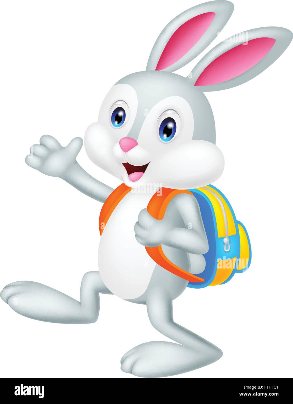 Rabbit cartoon with backpack Stock Vector Image & Art - Alamy