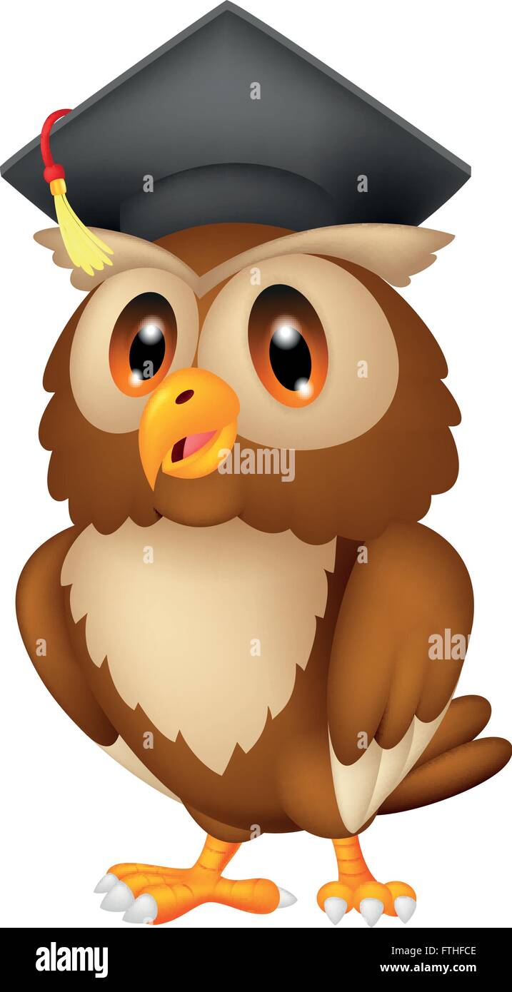 Owl wearing graduation hat hi-res stock photography and images - Alamy