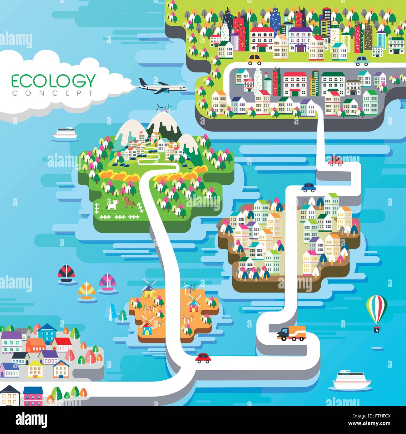 Bright ecology Stock Vector Images - Alamy