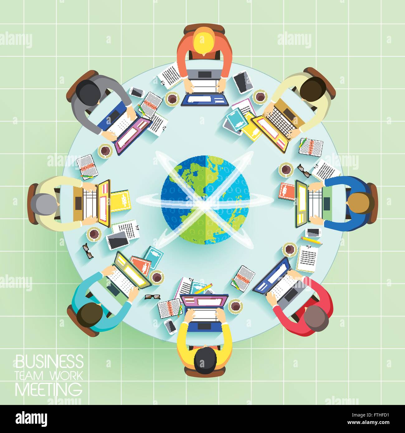 Business coworkers in discussion Stock Vector Images - Alamy