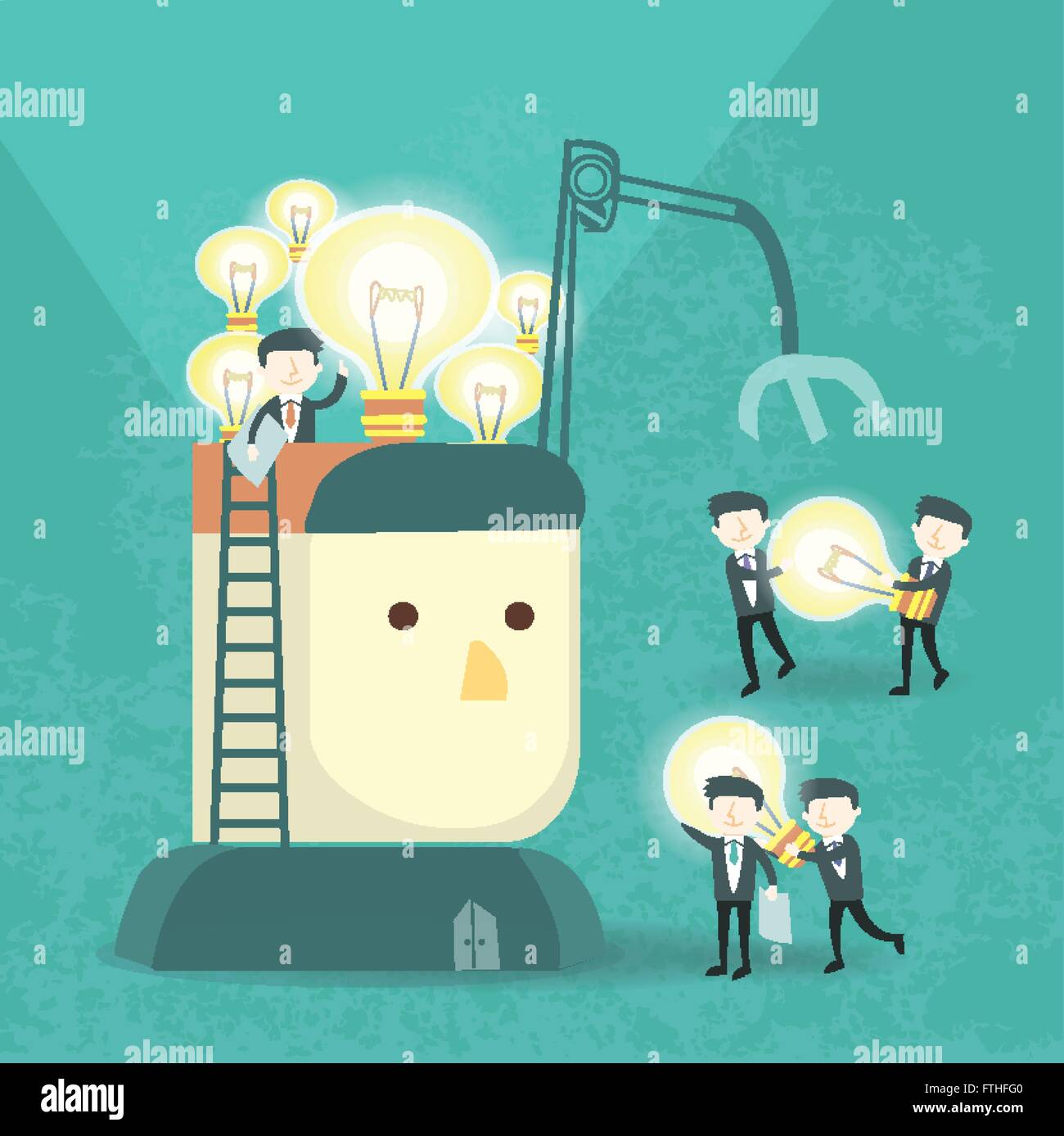 Team work concept businessmen Stock Vector Images - Alamy
