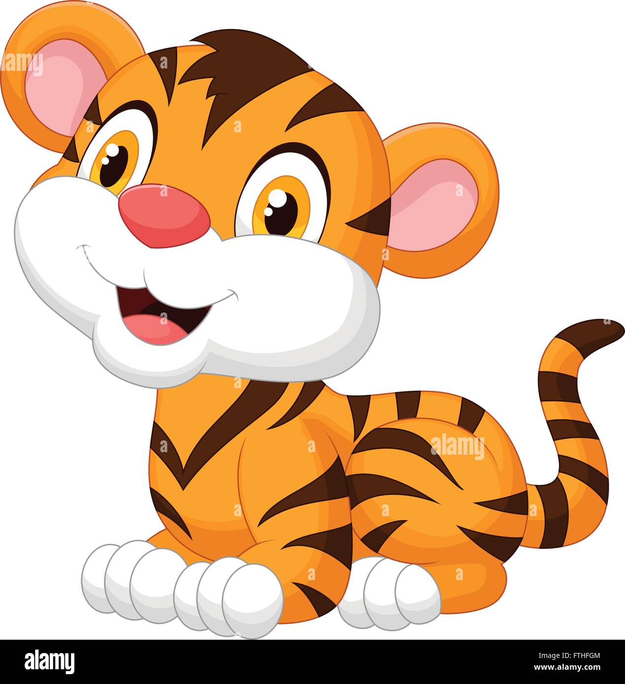 Cute baby tiger cartoon Stock Vector Image & Art - Alamy