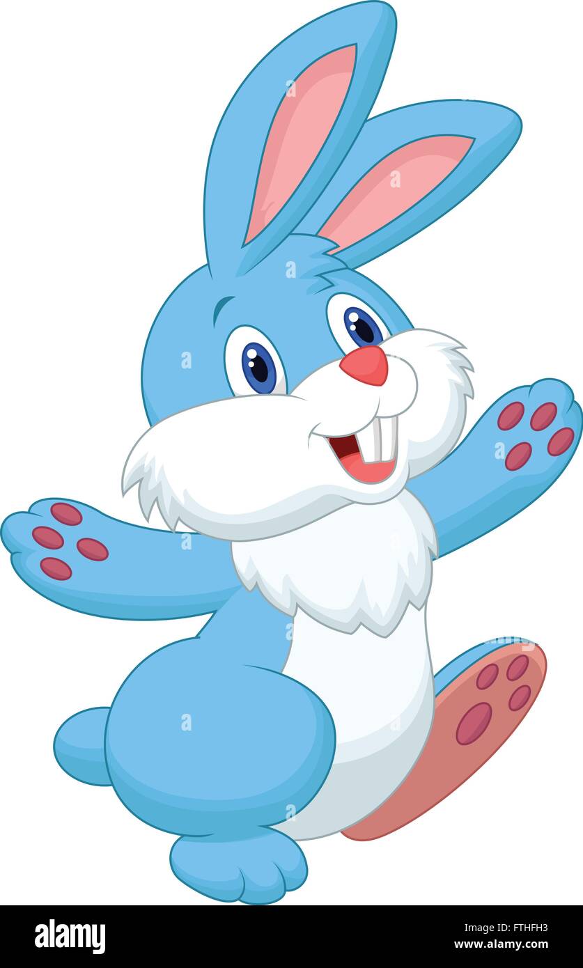 Happy rabbit cartoon Stock Vector Image & Art - Alamy