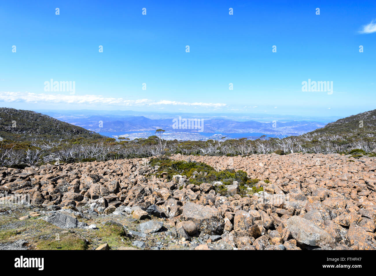 Boulders on top of Mount Wellington, Hobart, Tasmania, TAS, Australia ...