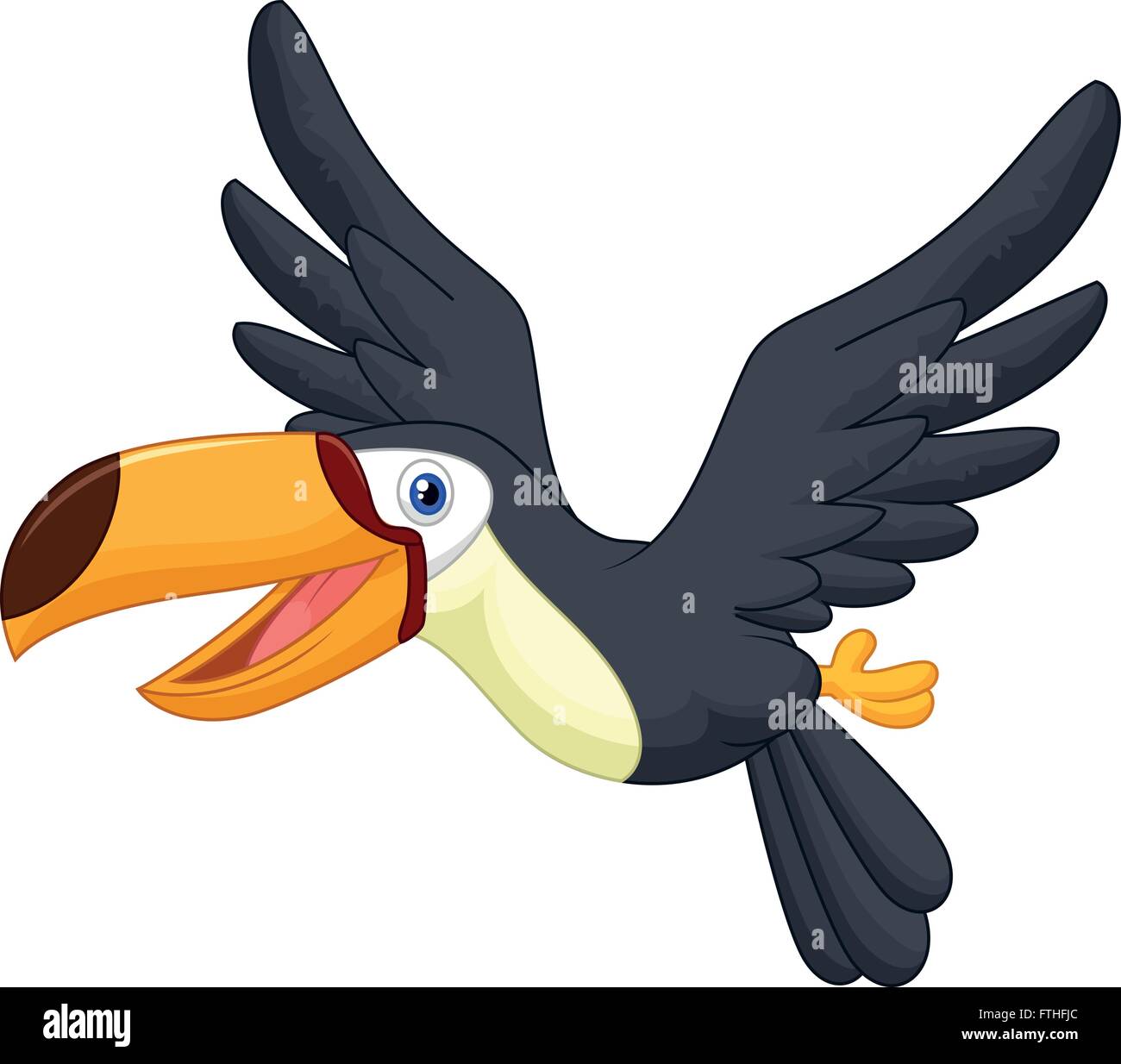 Cute cartoon toucan bird flying Stock Vector Image & Art - Alamy