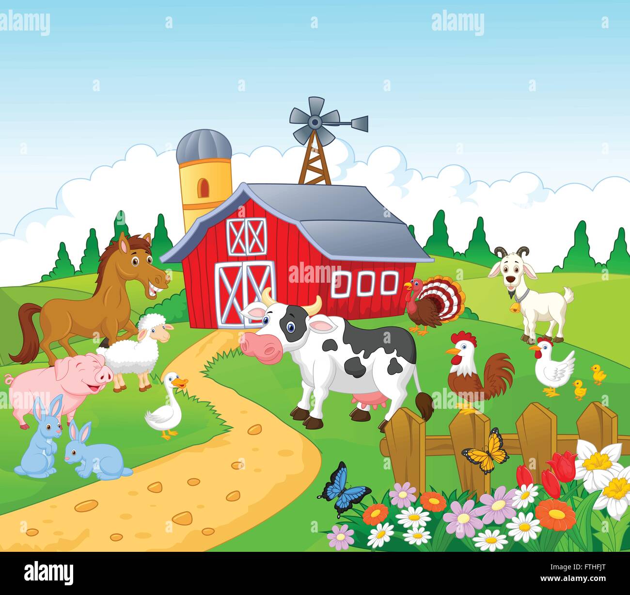 Sheep path Stock Vector Images - Alamy