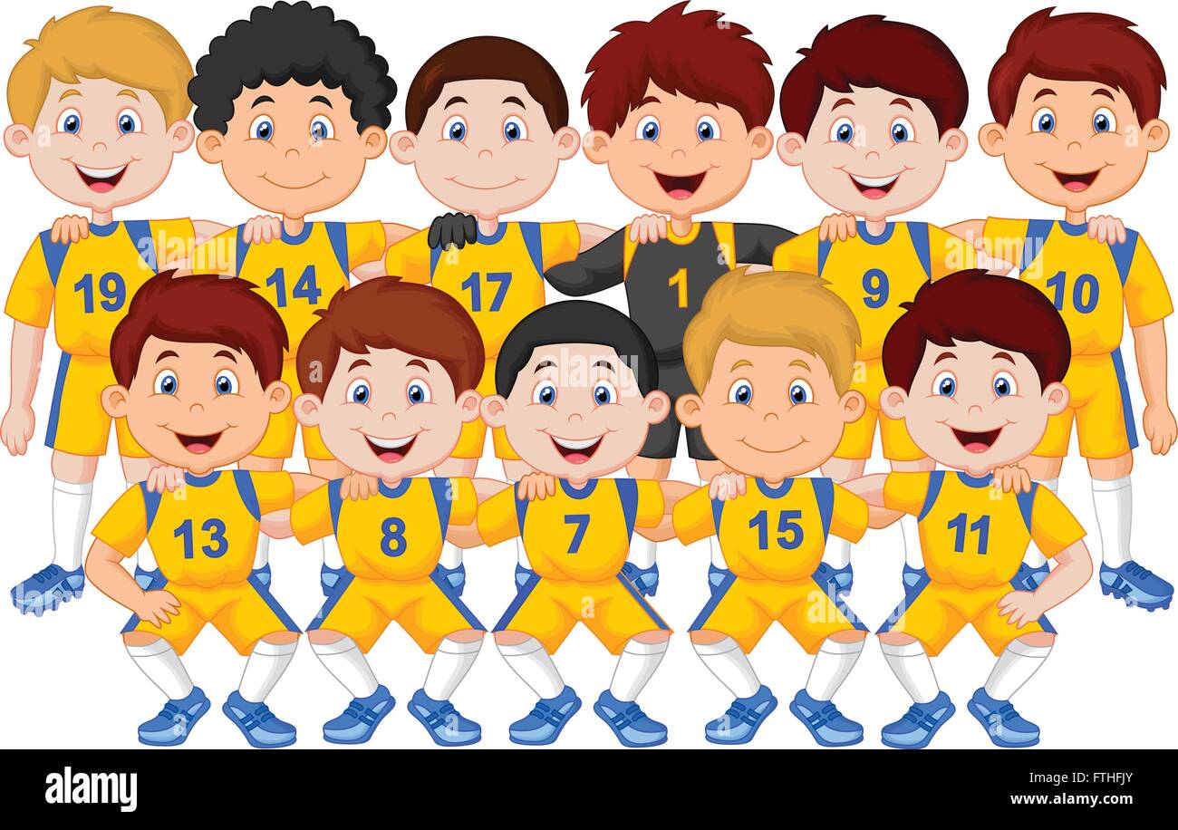 Football team cartoon Stock Vector Image & Art - Alamy