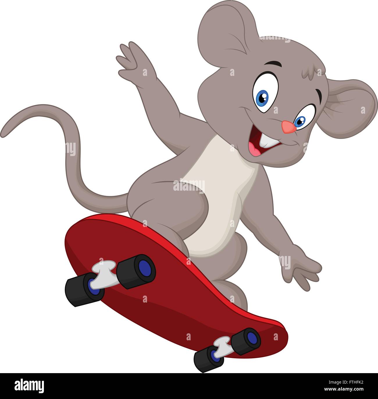 Cute mouse skating Stock Vector Image & Art - Alamy