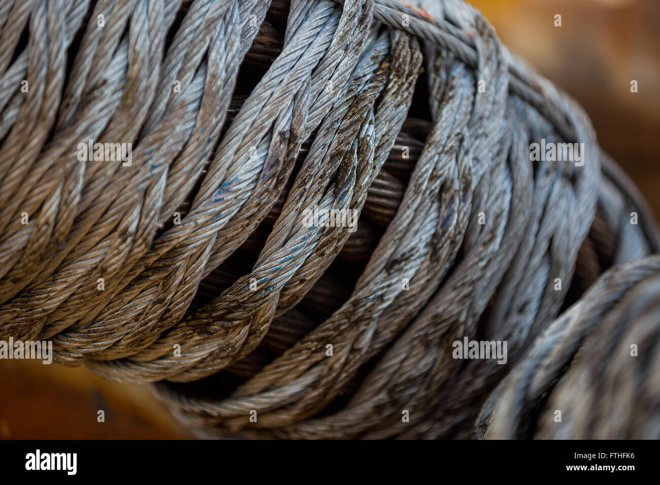 Iron cable closeup Stock Photo - Alamy