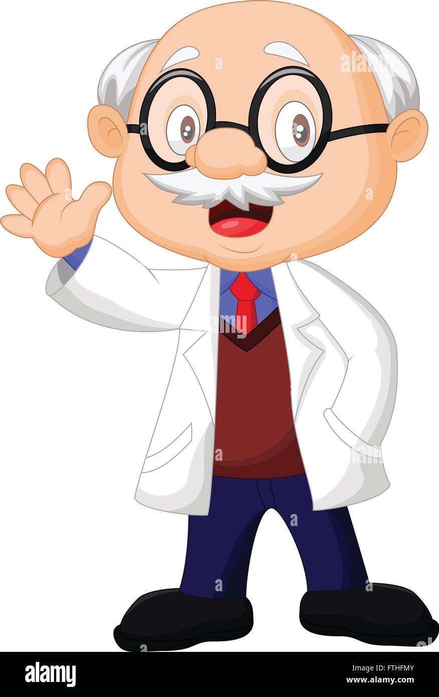 Professor cartoon pointing his hand Stock Vector Image & Art - Alamy