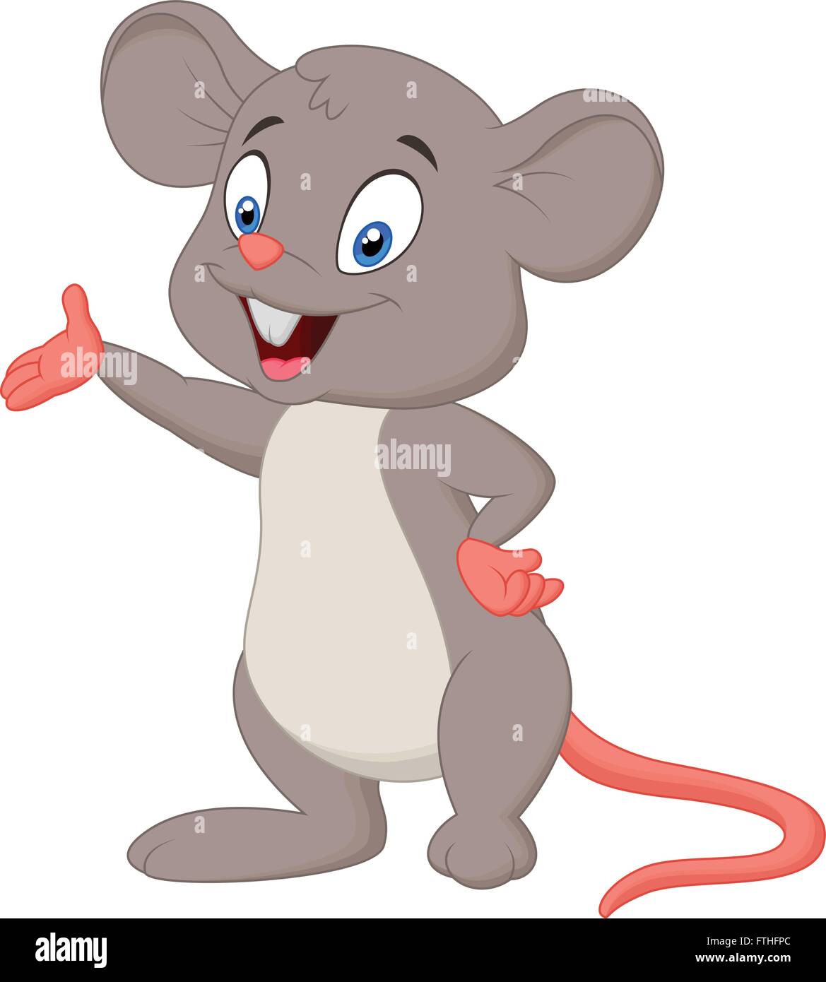 Cute mouse cartoon presenting Stock Vector Image & Art - Alamy