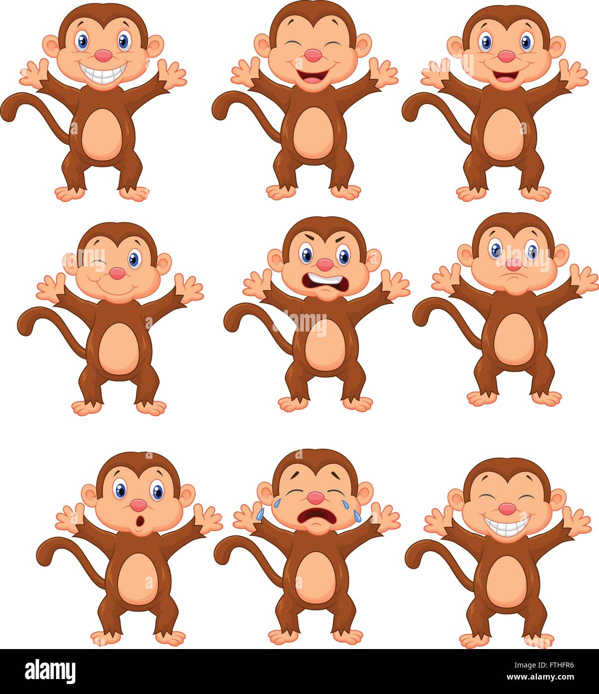 Sad cartoon monkey face hi-res stock photography and images - Alamy