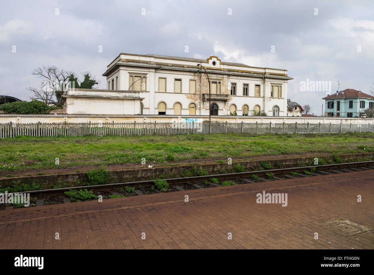 Italy, Palestro, railway station Stock Photo - Alamy