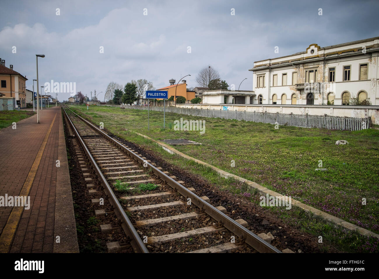 Italy, Palestro, railway station Stock Photo - Alamy