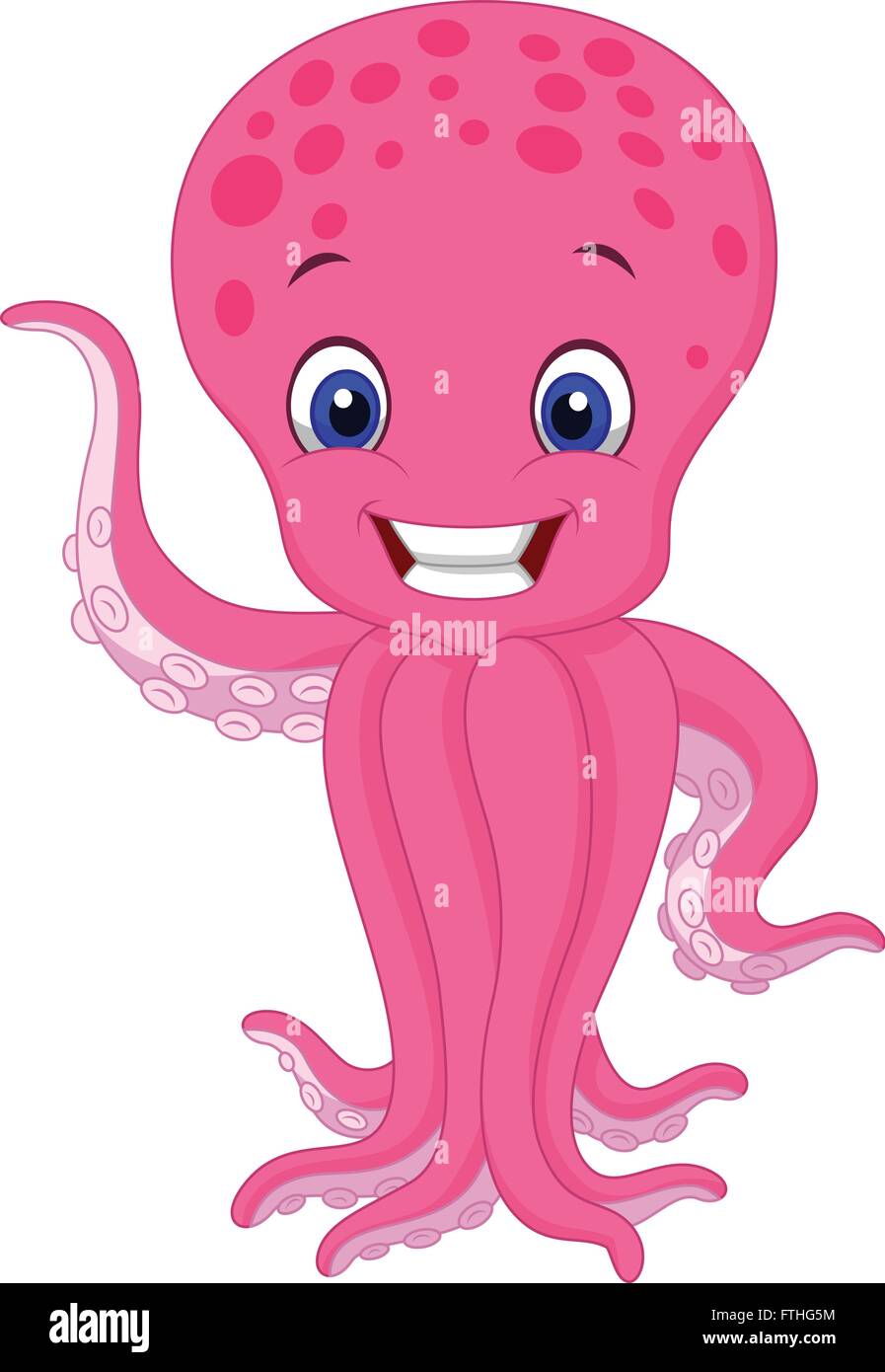 Cartoon octopus waving hi-res stock photography and images - Alamy