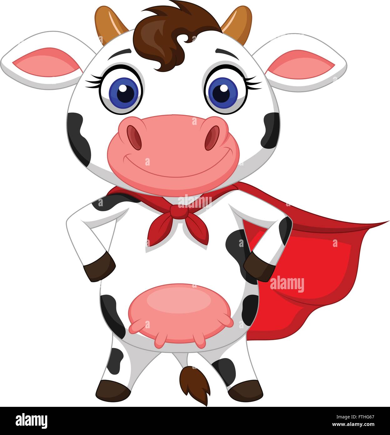 Superhero cow cartoon posing Stock Vector Image & Art - Alamy
