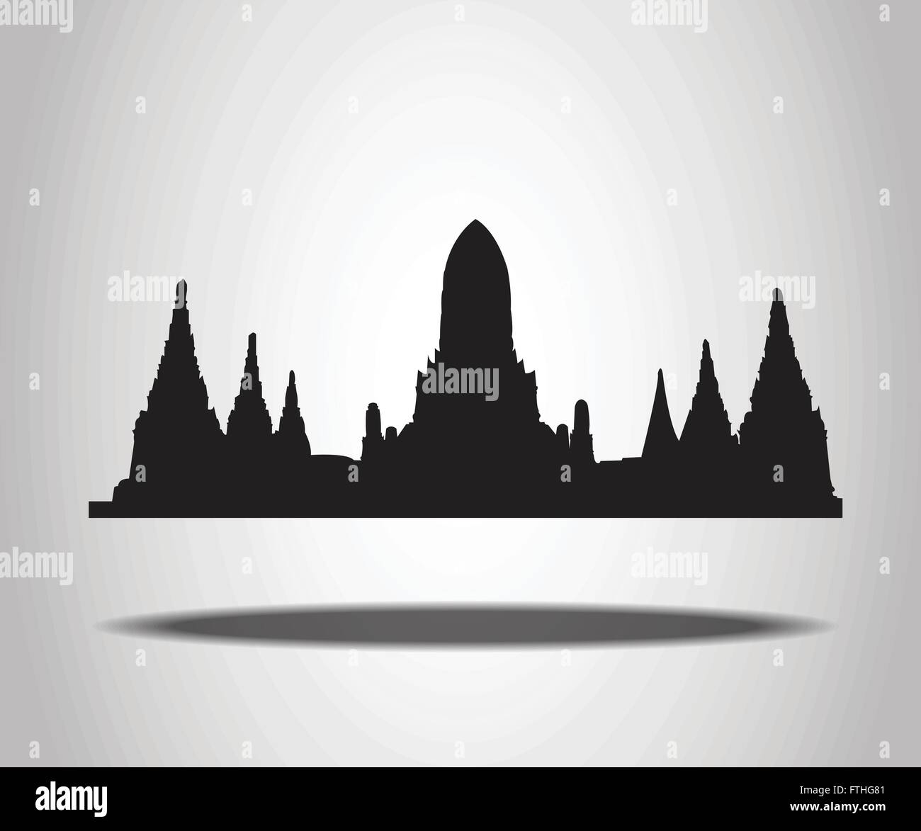 Temple on bangkok thailand Stock Vector Images - Alamy