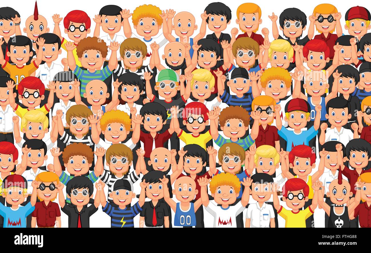 Crowd of People Cheering Stock Vector Image & Art - Alamy