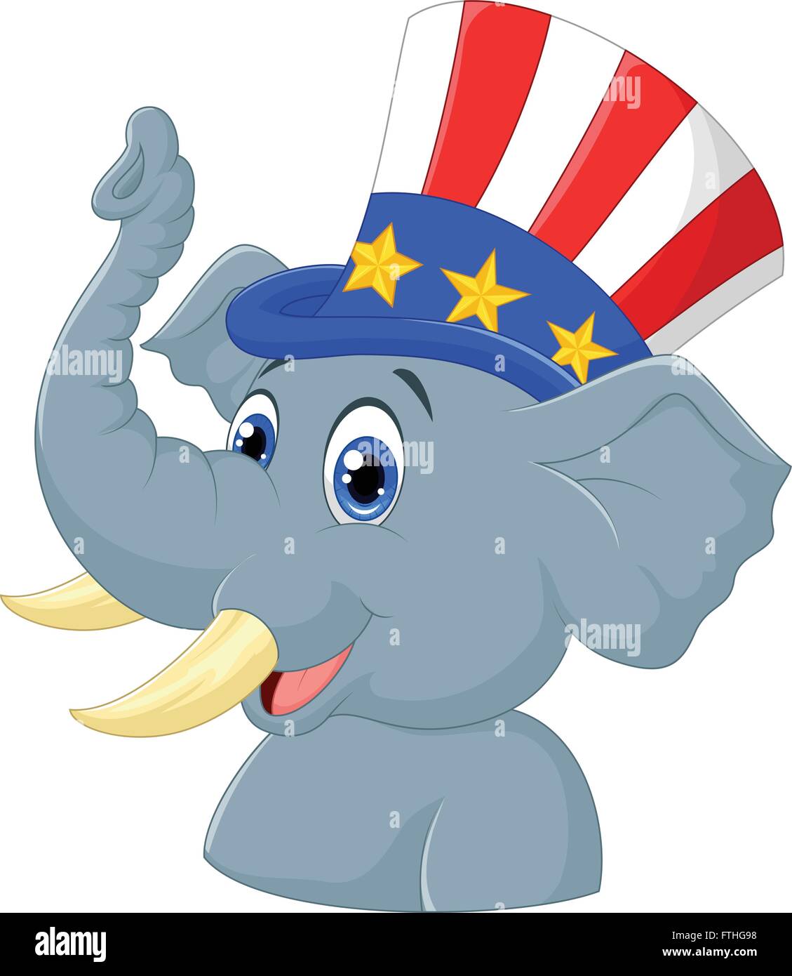 Republican Elephant Cartoon Character Stock Vector Image & Art - Alamy