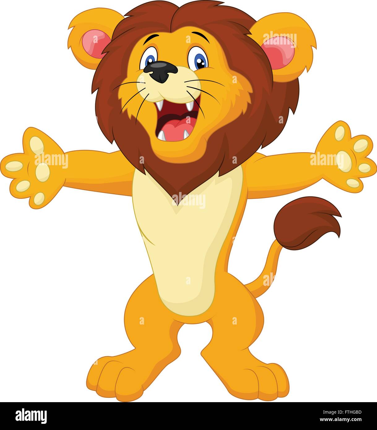 Happy carton lion posing Stock Vector Image & Art - Alamy