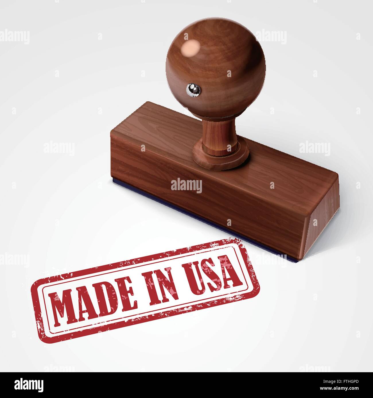 stamp made in USA in red over white background Stock Vector Image & Art ...