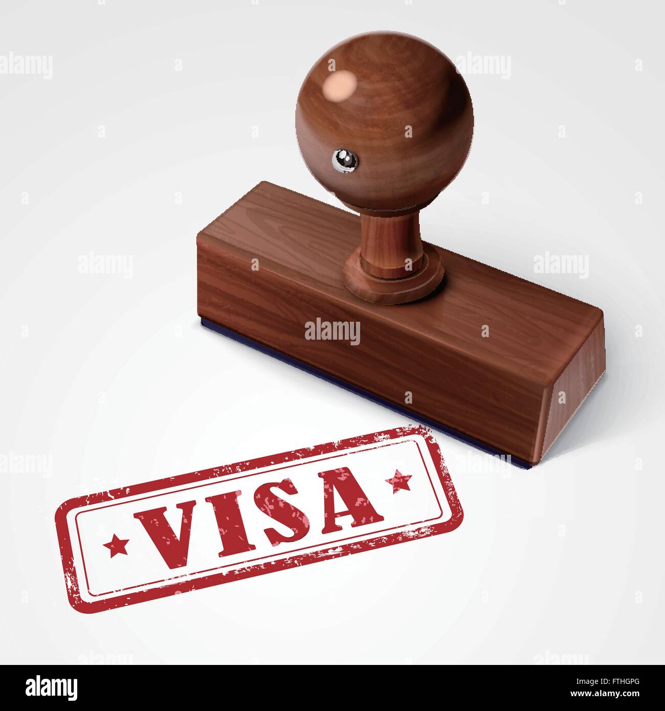 stamp visa in red over white background Stock Vector Image & Art - Alamy